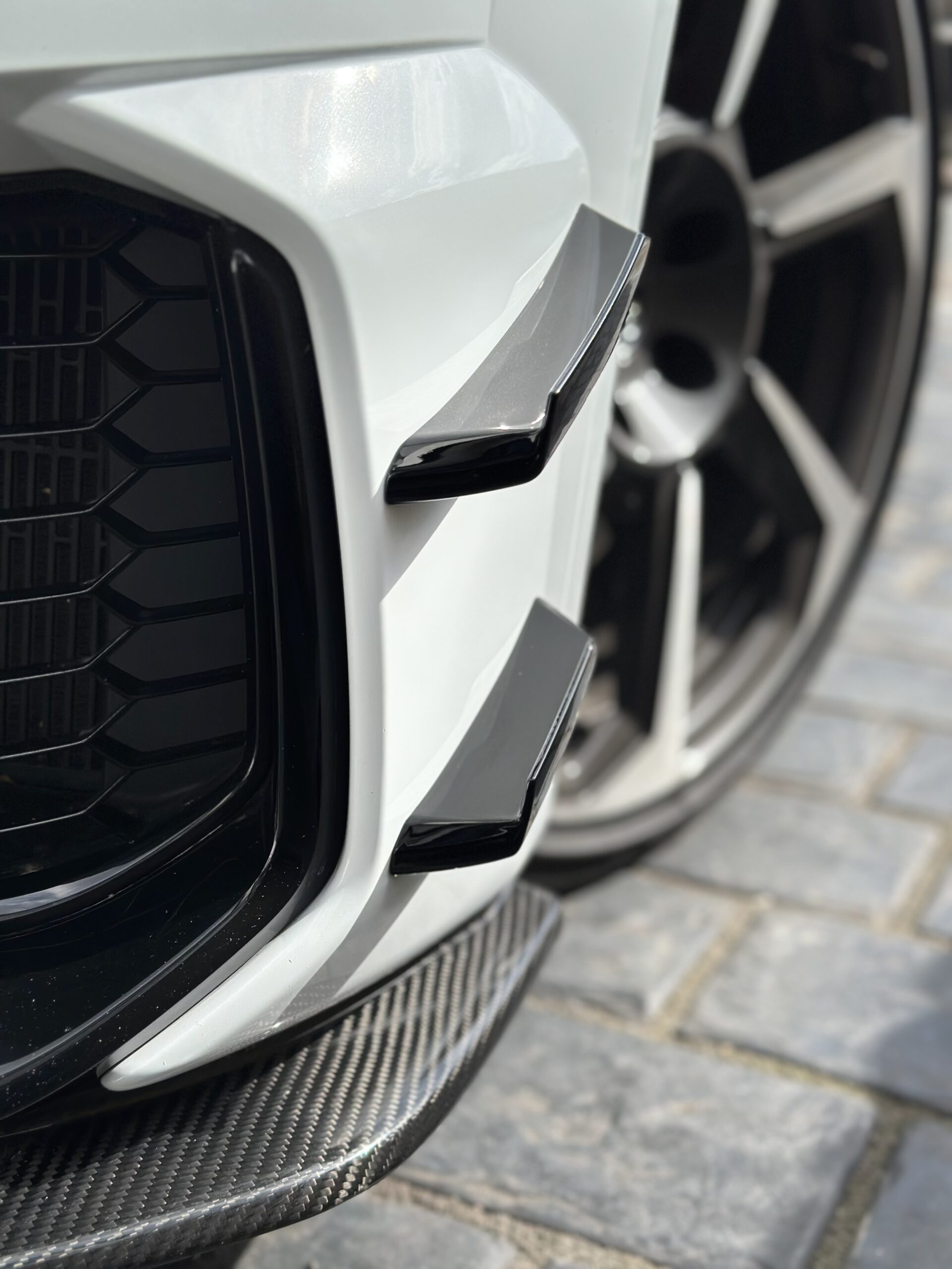 Audi TTRS 8S Front Canards - Facelift 2020+ ABS Gloss Black ...